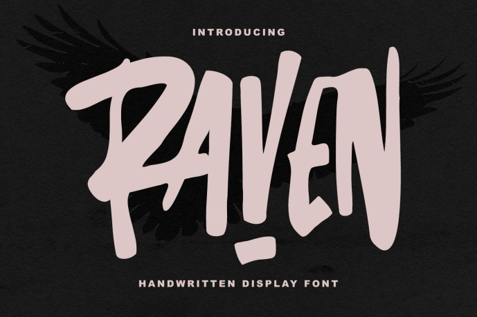 Raven Handwritten Display Font - Free Font