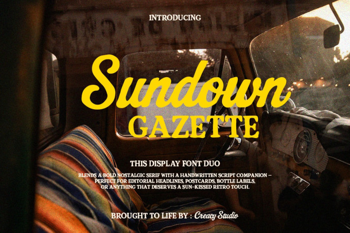 Sundown Gazette Font - Free Font