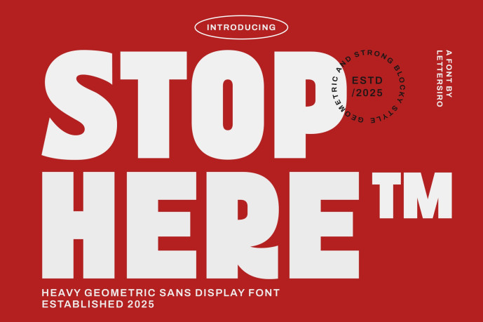 Stop Here - Bold Display Font - Free Font
