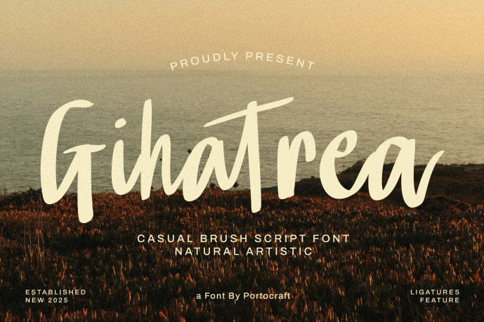 Gihatrea Casual Brush Font - Free Font