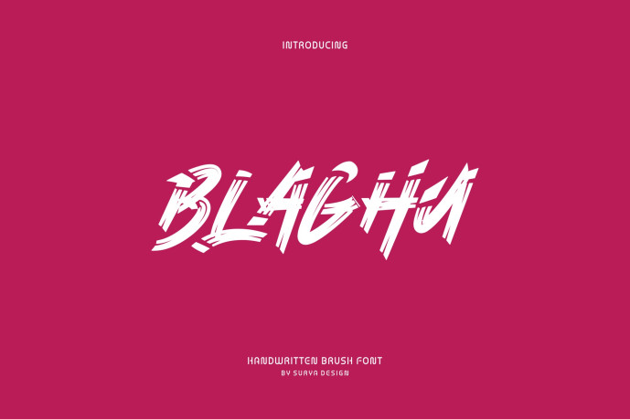 Blaghu - Brush Font - Free Font