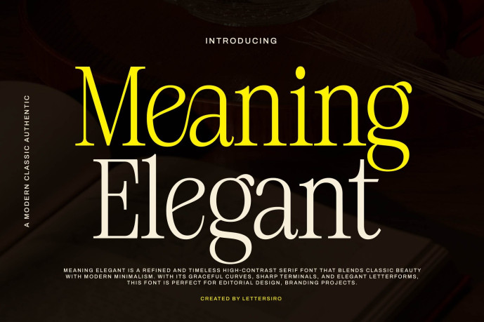Meaning Elegant Font - Free Font