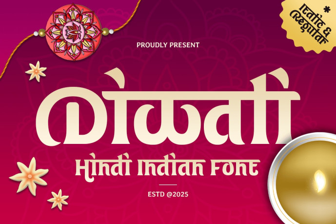 Diwali - Hindi Diwali Indian Font - Free Font