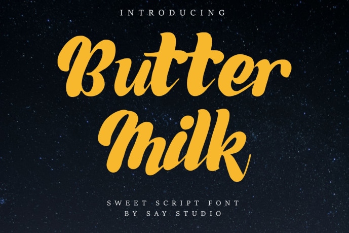 Butter Milk Script Font - Free Font