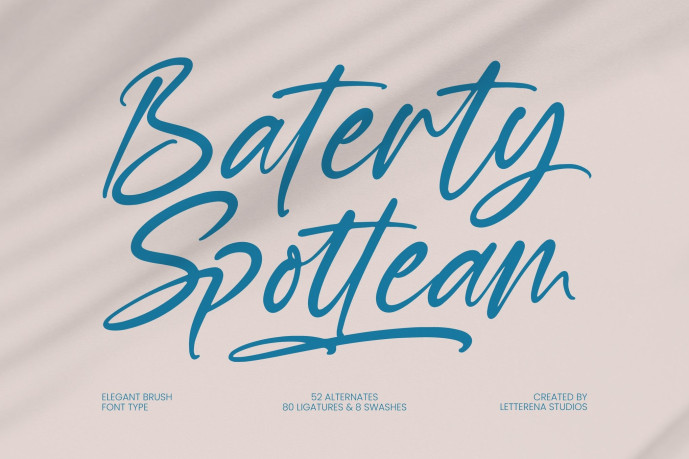 Baterty Spotteam Font - Free Font