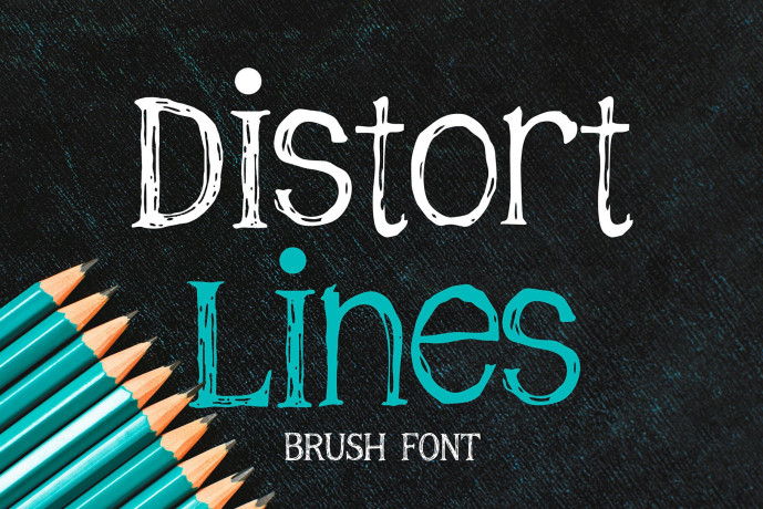Distort Lines Font - Free Font