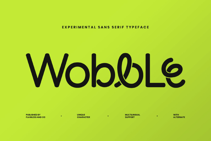 Sans Serif Wobble Font - Free Font