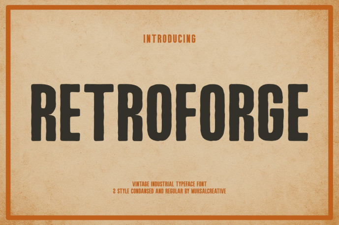 Retroforge – Vintage Industrial Typeface - Free Font