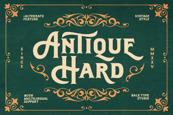 Antique Hard Font - Free Font