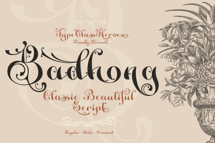 Badhong Classic Script - Free Font