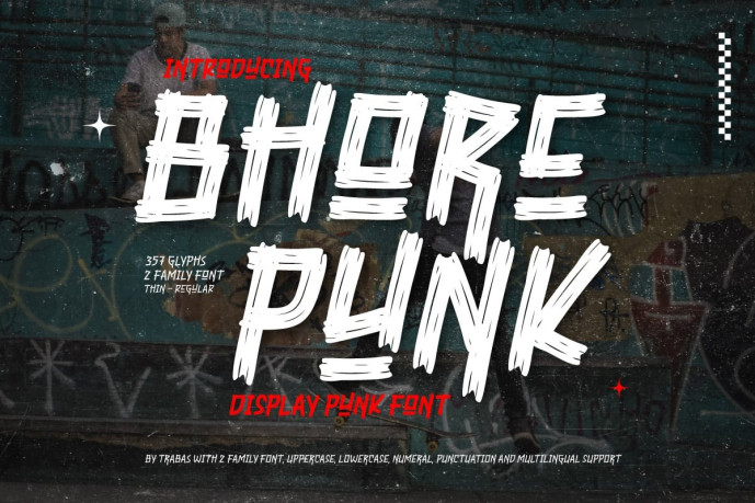 Bhore Punk - Display Font - Free Font