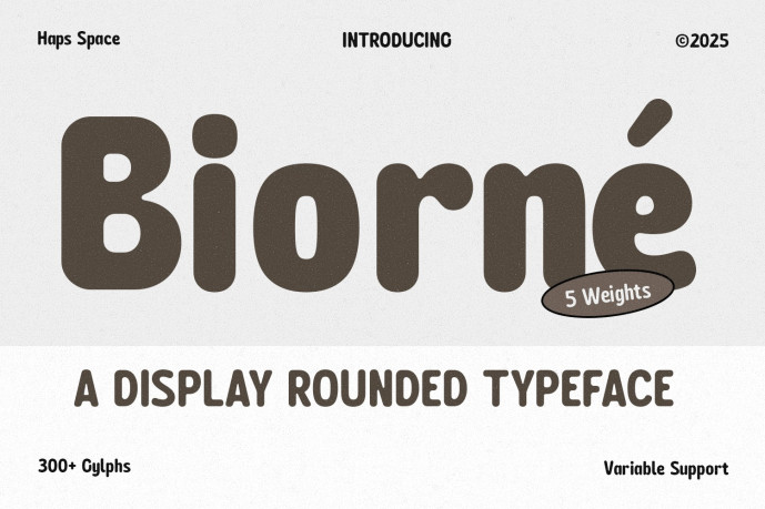 Biorne - Rounded Variable Typeface - Free Font