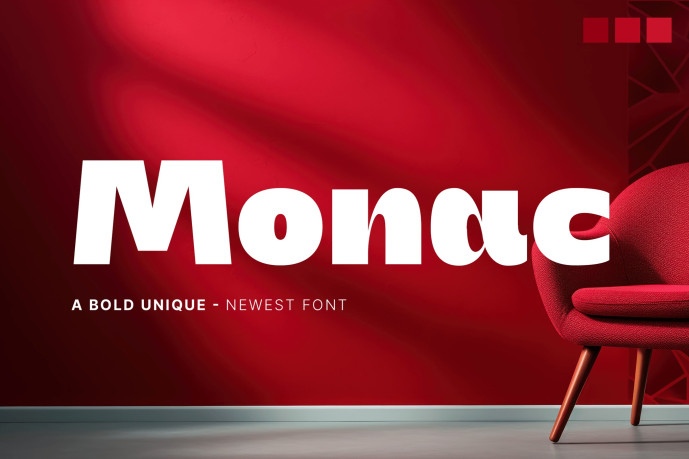 Monac Bold Elegant - Free Font