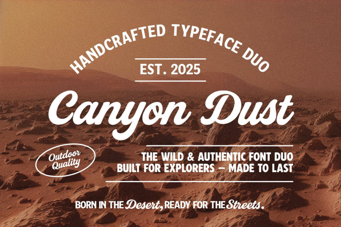 Canyon Dust – Handcrafted Font - Free Font