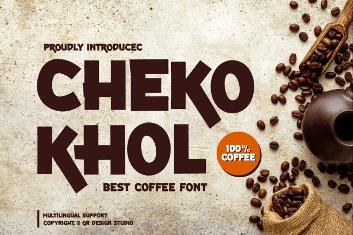 Cheko Khol - Coffee Shop Font - Free Font