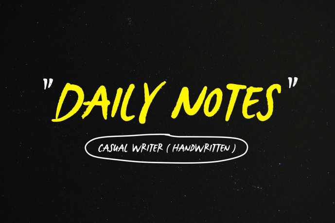 Daily Notes Casual Handwritten Font - Free Font