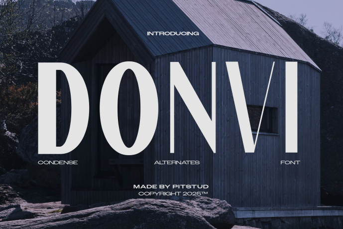 Donvi - Modern Condensed Font - Free Font