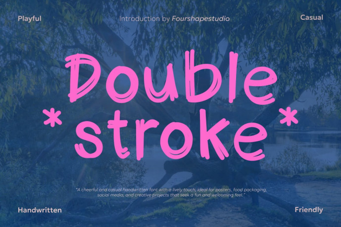 Double Stroke Font - Free Font