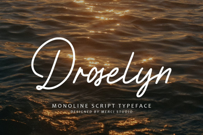 Droselyn – Monoline Script Font - Free Font