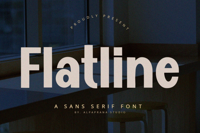 Flatline Sans Serif Font - Free Font