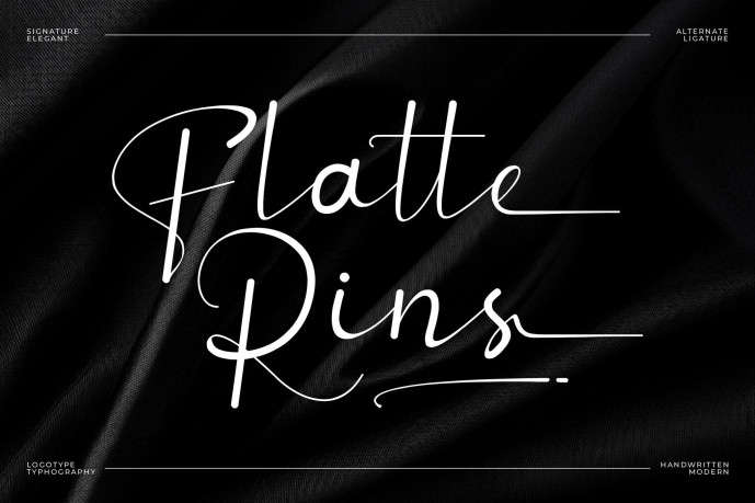 Flatte Rins Script Font - Free Font