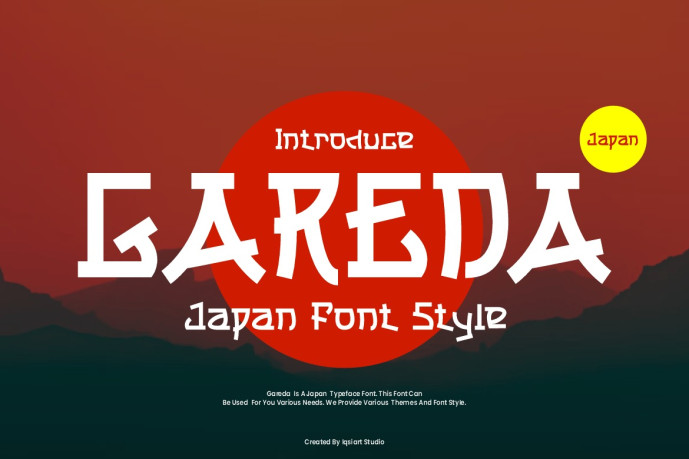 Gareda - Japan Font - Free Font