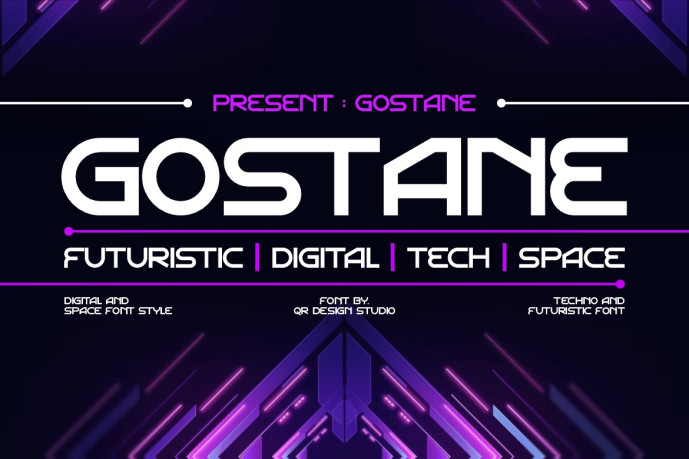 Gostane - Futuristic Tech Font - Free Font
