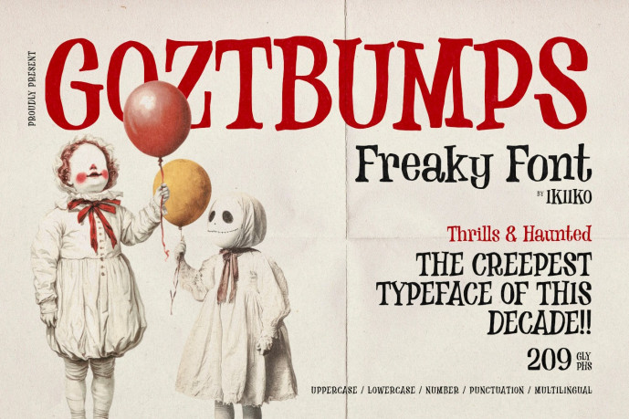 Goztbumps - Freaky Font - Free Font
