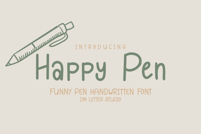 Happy Pen Handwritten Font - Free Font