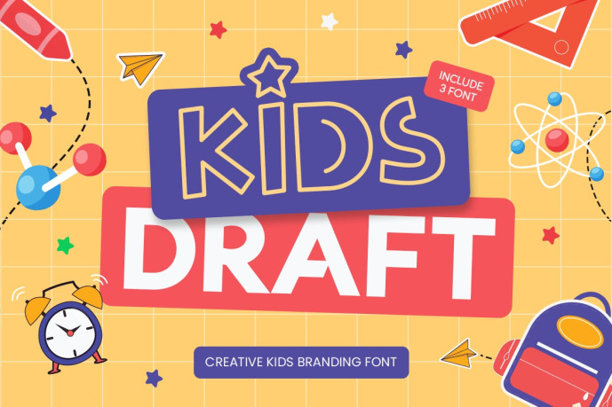 Kids Draft - Creative Kids Branding Font - Free Font