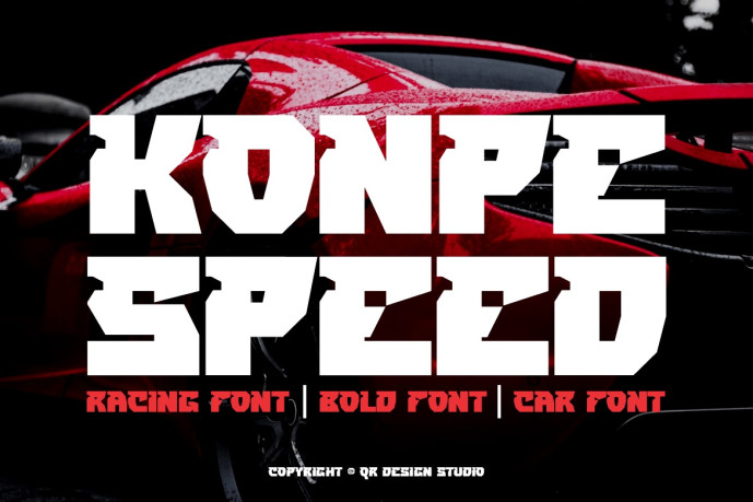 Konpe Speed - Racing Car Font - Free Font