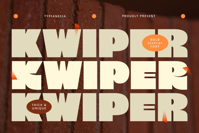Kwiper - A Bold and Unique Thick Font - Free Font