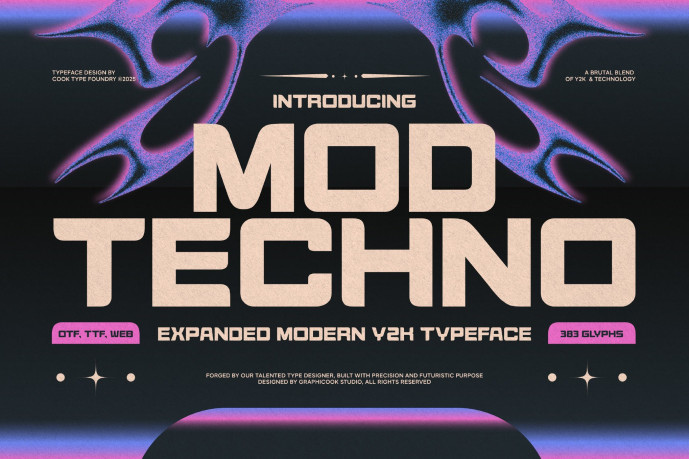 Modtechno Display Font - Free Font