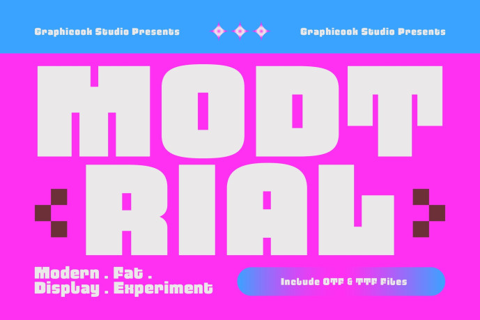 Modtrial Display Font - Free Font