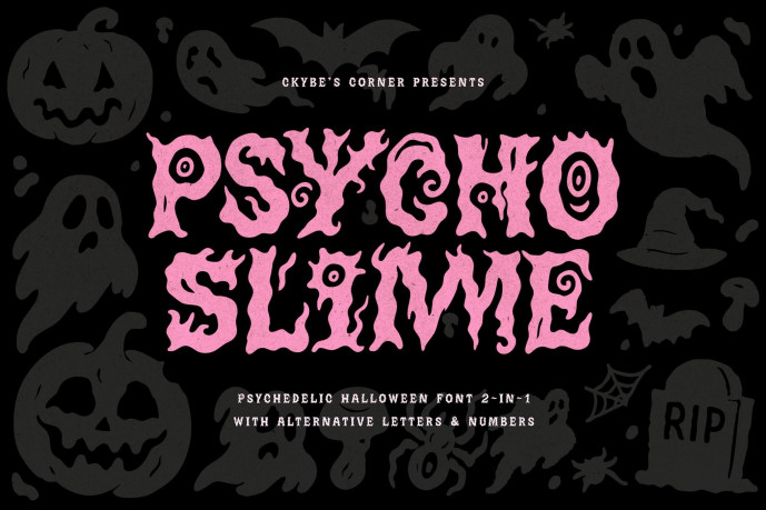 Psycho Slime Halloween Font - Free Font