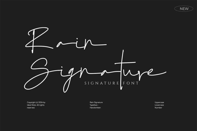 Rain Signature Font - Free Font