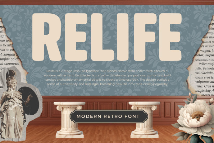 Relife – Modern Retro Font - Free Font