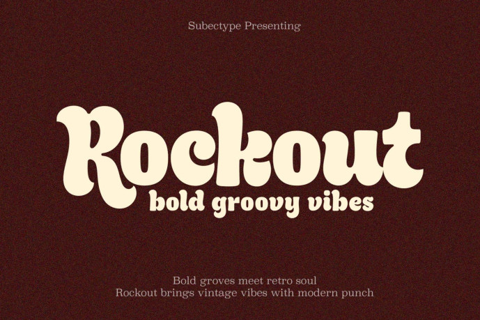 Rockout - Modern Groovy Font - Free Font