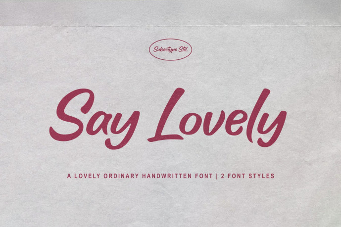 Say Lovely - Handwritten Font - Free Font