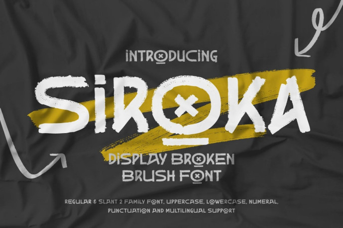 Siroka - Broken Font - Free Font