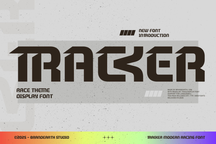 Tracker Modern Racing - Free Font