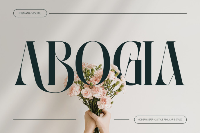 Abogia - Branding Logo Modern Font - Free Font