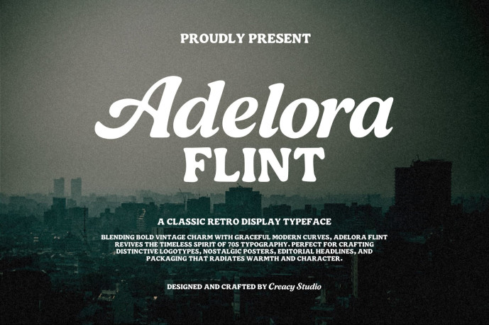Adelora Flint – Retro Font - Free Font