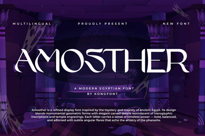 Amosther – Modern Egyptian Font - Free Font