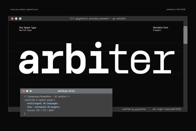 Arbiter — Mono Logic Typeface - Free Font