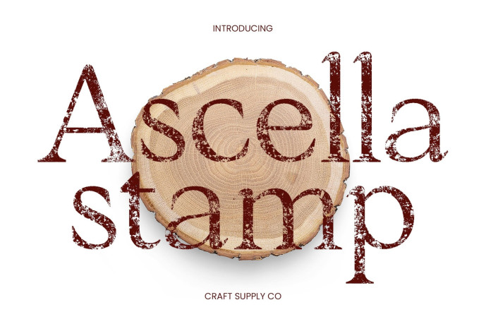 Ascella Stamp Serif Font - Free Font