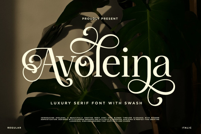 Avoleina - Swash Serif Font - Free Font