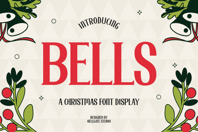 Bells Retro Christmas Font - Free Font