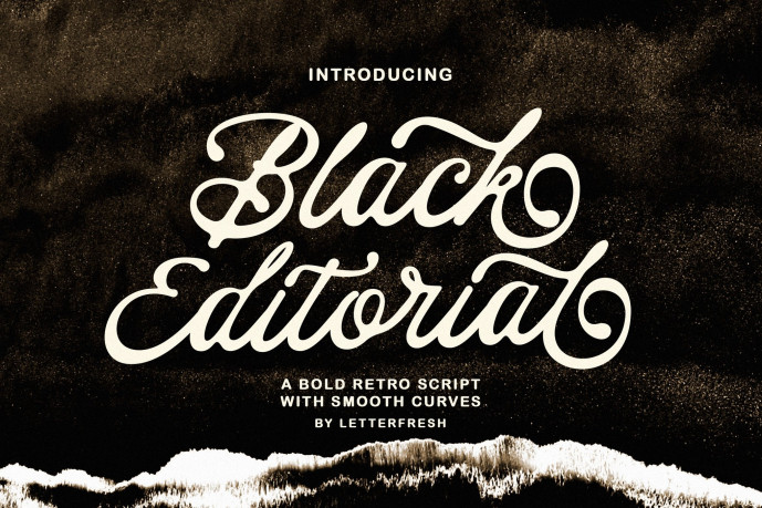 Black Editorial Script Font - Free Font