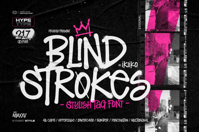 Blind Strokes - Stylish Tag Font - Free Font